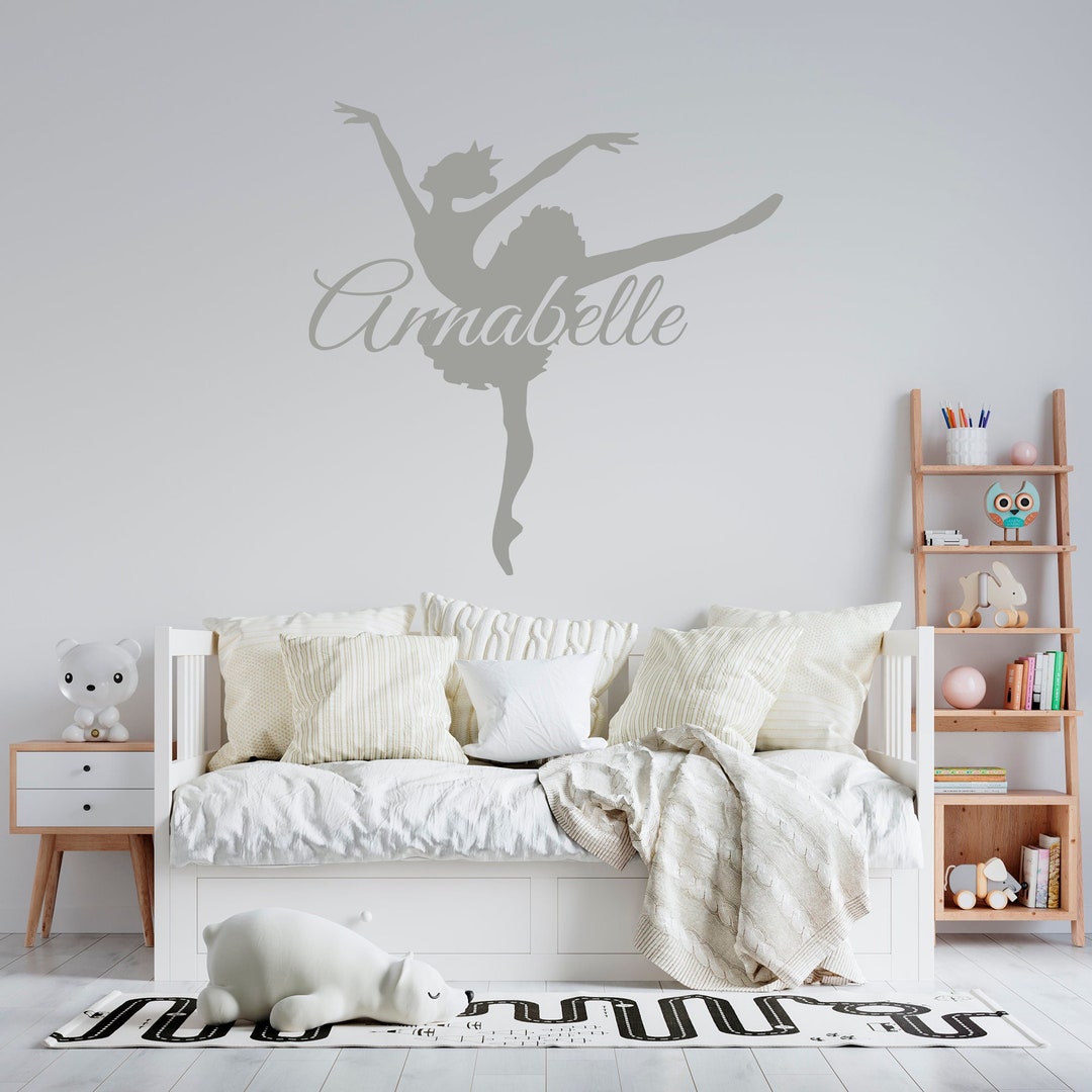 Personalizable Ballerina Wall Decals / Girl Name Decal / Girl Wall ...