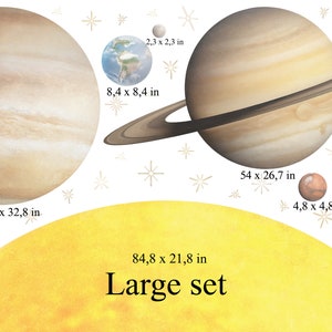 Space Decals With Custom Stars for Playroom, Realistic Scale Solar ...