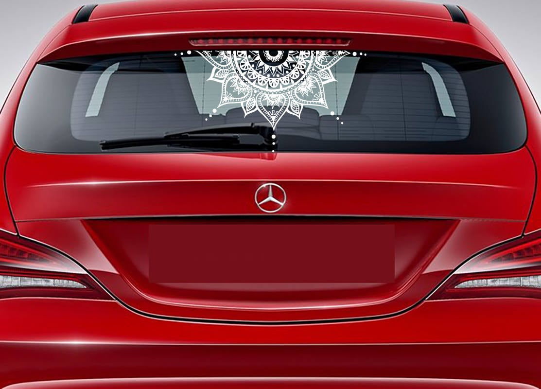Mandala Car Decal Car Mandala Sticker Half Mandala Decal - Etsy