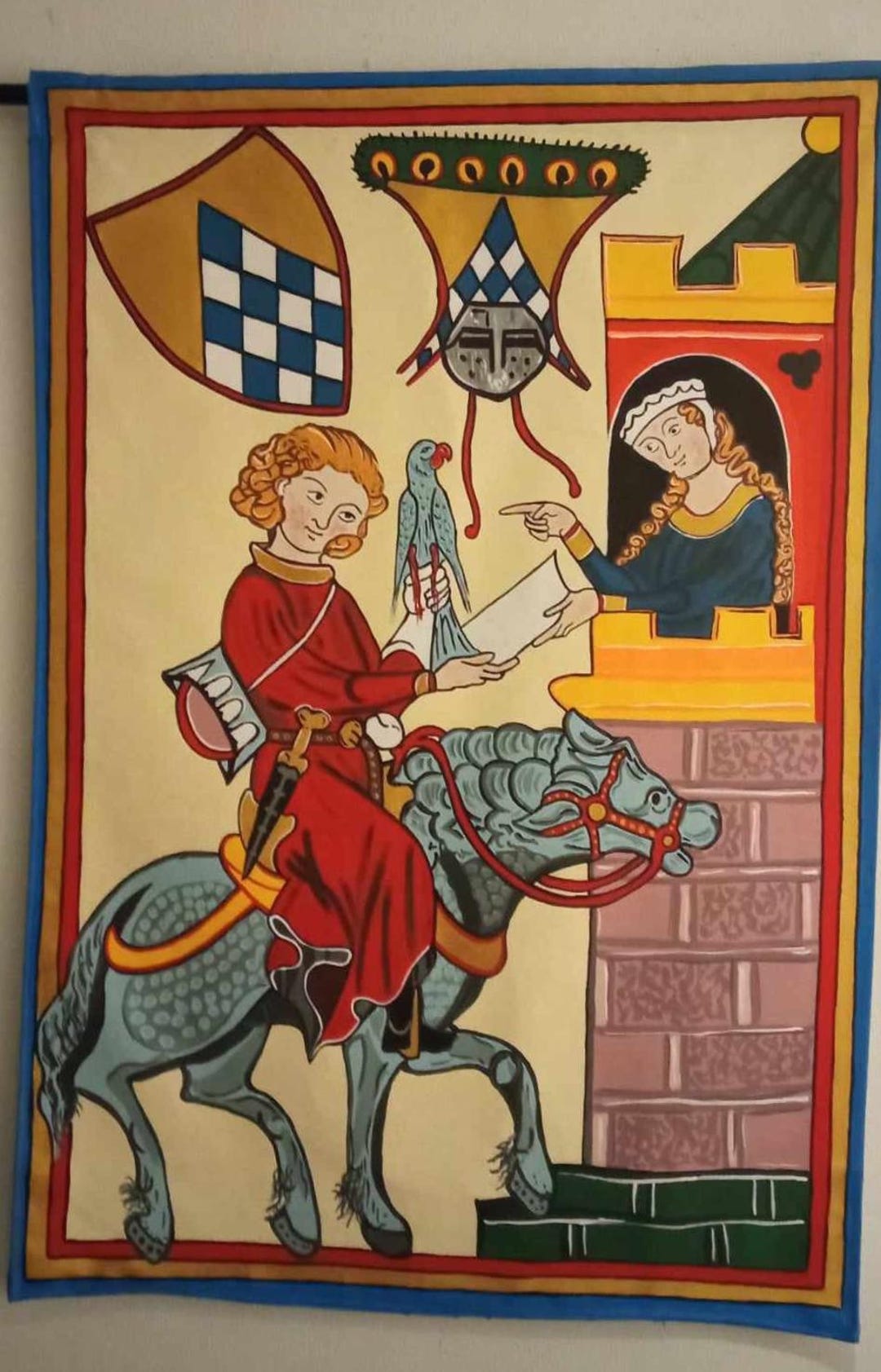 Medieval Painting - Codex Manesse - Handmade - Etsy