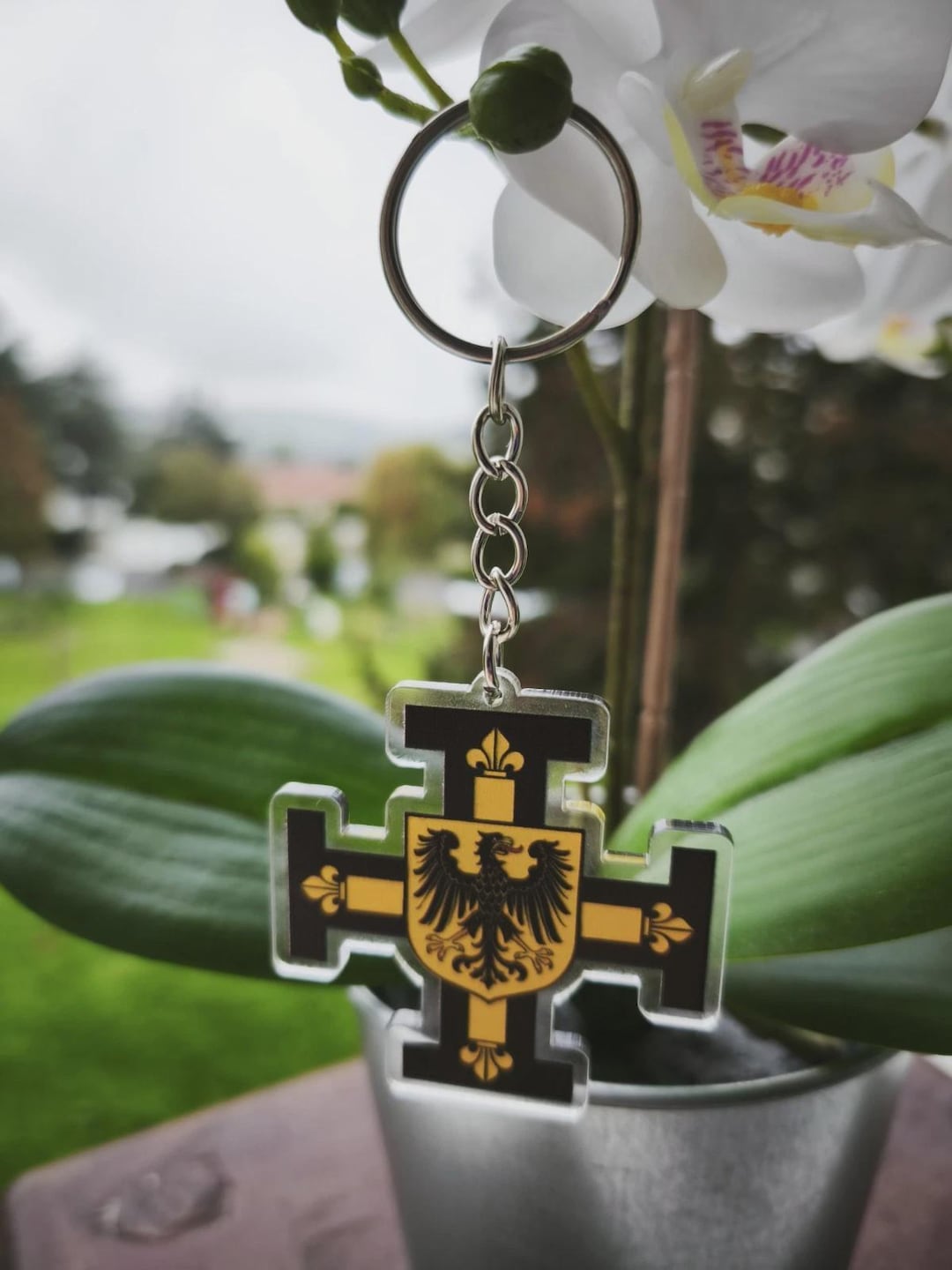 Medieval Teutonic Order Keychain – Double Sided – 6 Cm – Handmade - Etsy