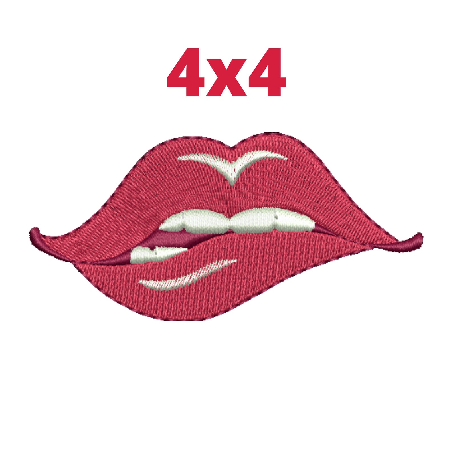 Lips Embroidery Design Mouth Embroidery Pattern Smile - Etsy