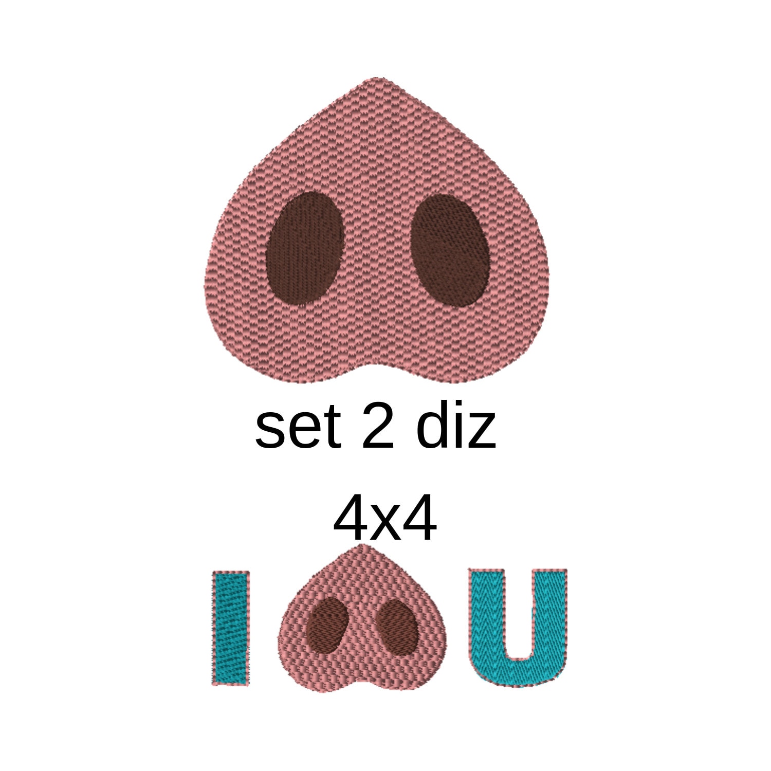 Pig Embroidery Design, Pig Love Embroidery Patern ,embroidery for Mask ...