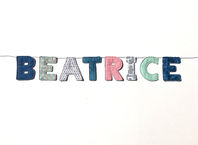 Fabric Name Banner Name Banner Fabric Letter Banner Baby | Etsy