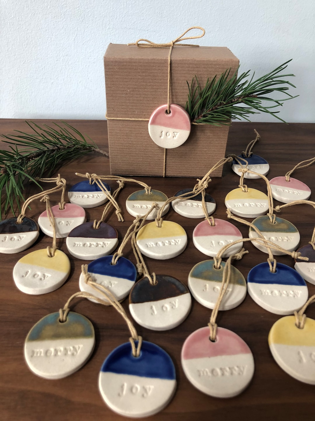 Christmas Ornaments, Ceramic Ornaments, Ceramic Gift Tags - Etsy