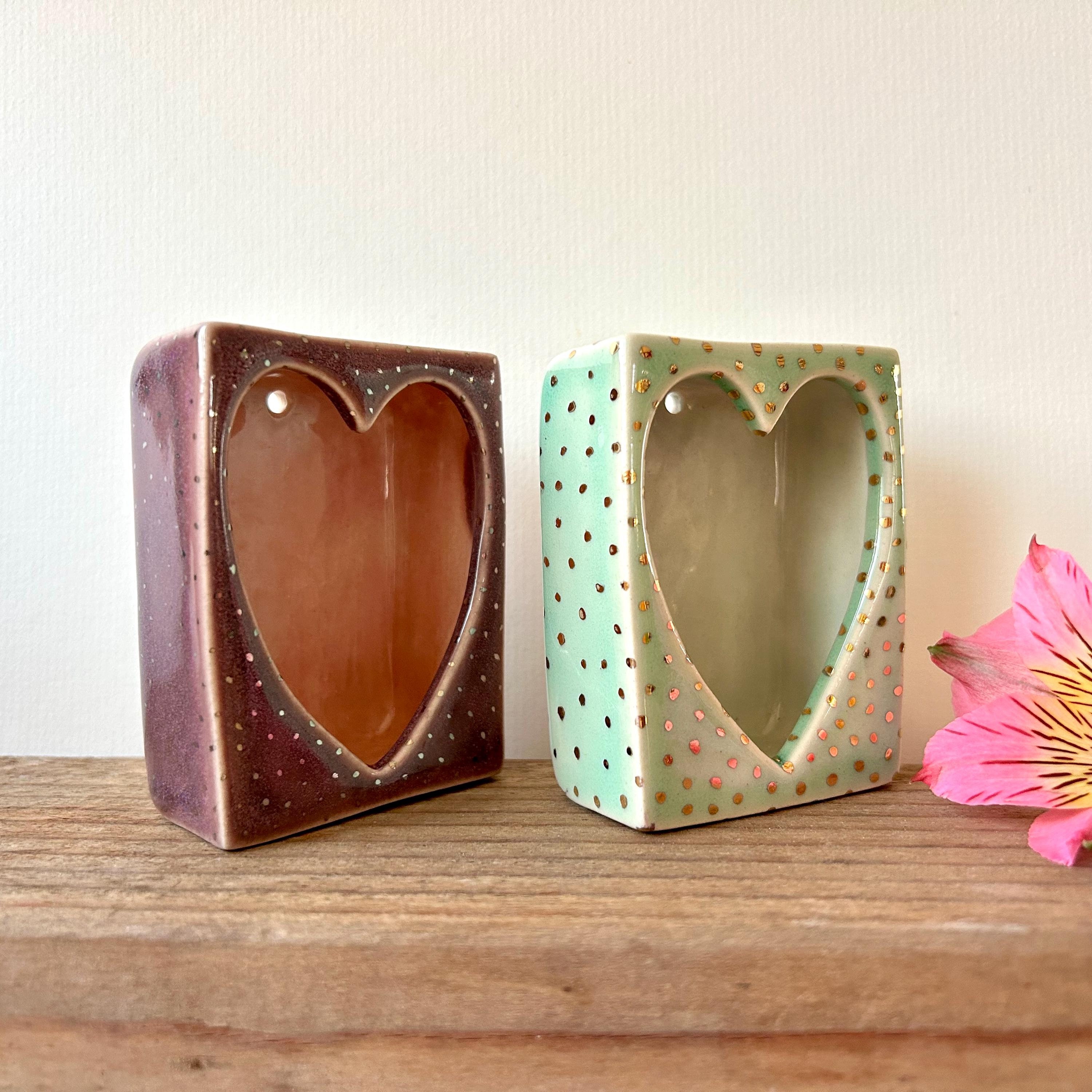 Valentine's Shrine, Heart Altar, Miniature Shrine, Ceramic Nicho, Gold ...