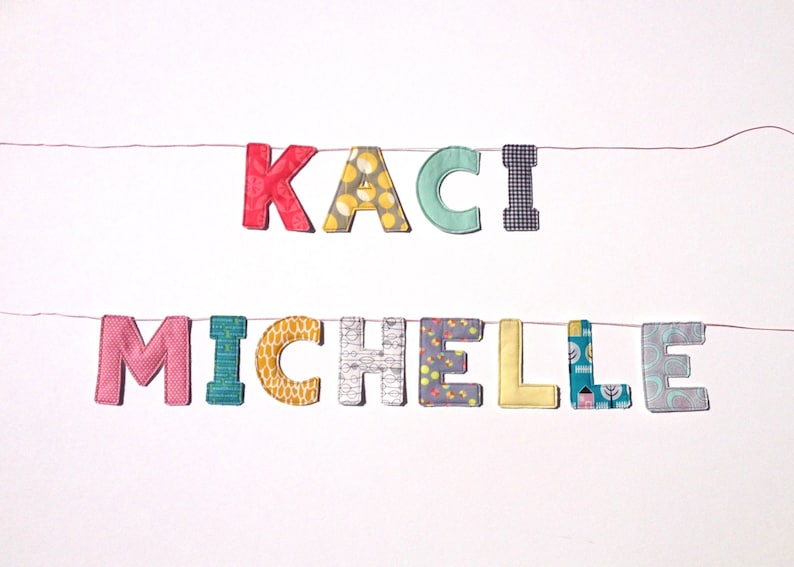 Fabric Name Banner Name Banner Fabric Letter Banner Baby | Etsy