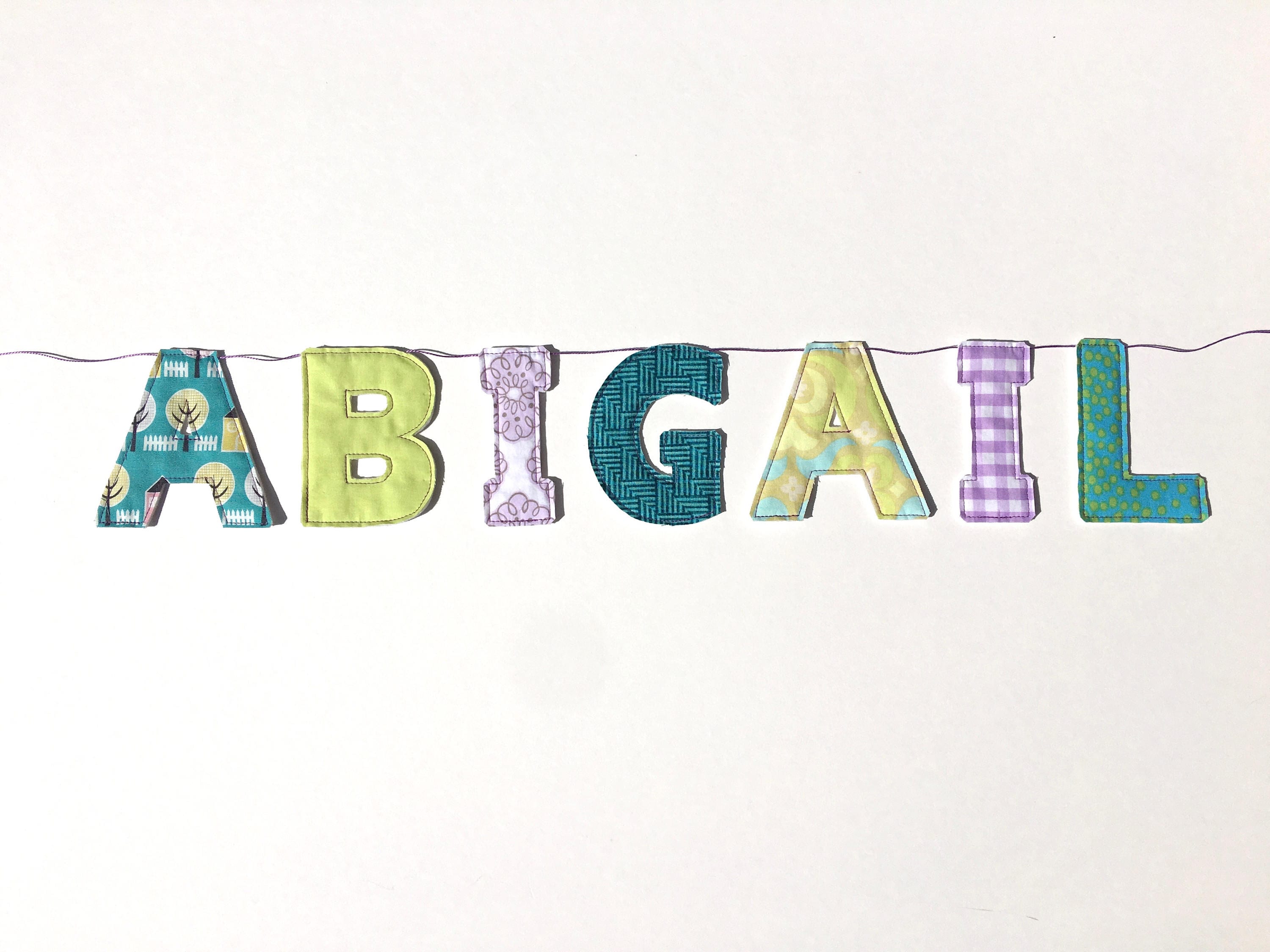 Fabric Name Banner Name Banner Fabric Letter Banner Baby | Etsy