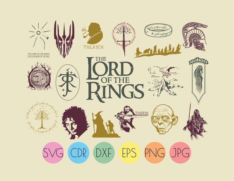 The Lord of the Rings svg cut file Lotr vector instant | Etsy