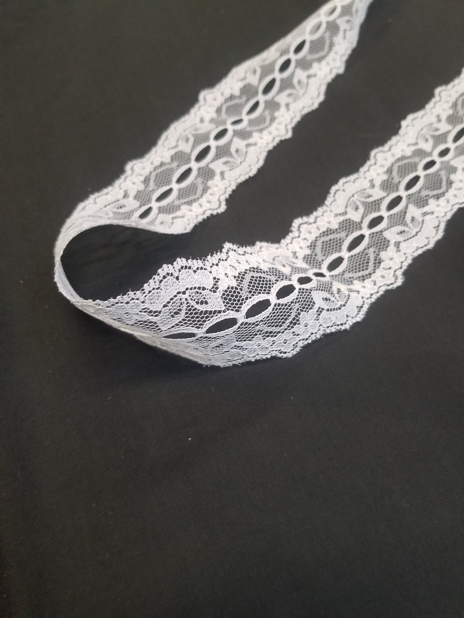 Threading Eyelet Lace 2 Inch Wide Scalloped White Trim Floral - Etsy