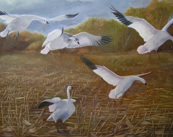 Snow Geese Painting | Etsy