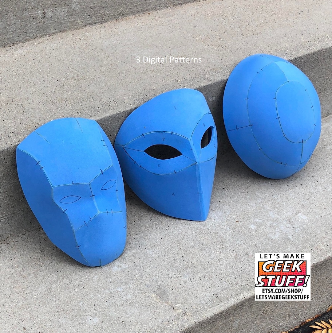 Three Basic Foam Mask Digital Patterns: Heart, Square, & Oval - Etsy