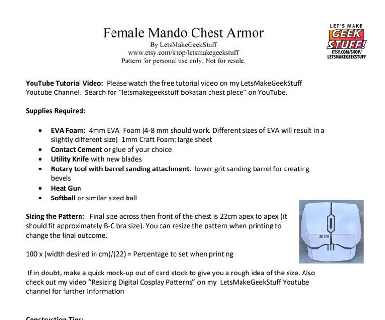 Digital Pattern: Female Bo-katan Mandalorian Armor Mando Chest Piece ...