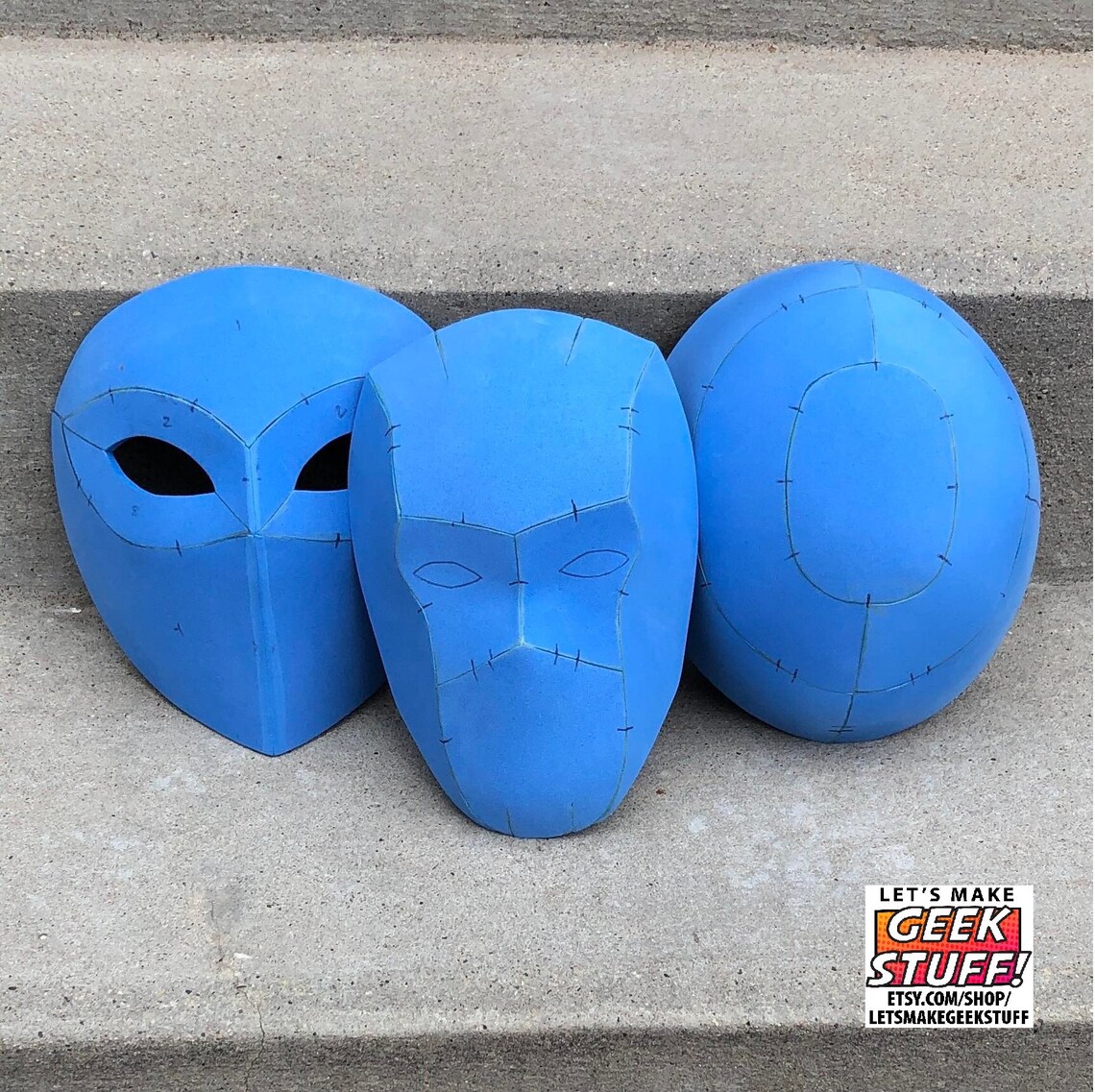 Three Basic Foam Mask Digital Patterns: Heart Square & Oval - Etsy