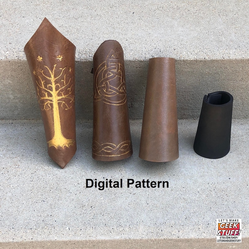 3 Basic Bracers Digital Pattern With Free Tutorial Video, Wrist or Arm ...