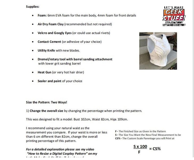 Elven Queen Chest Armor : Digital Pattern for EVA Foam and ...