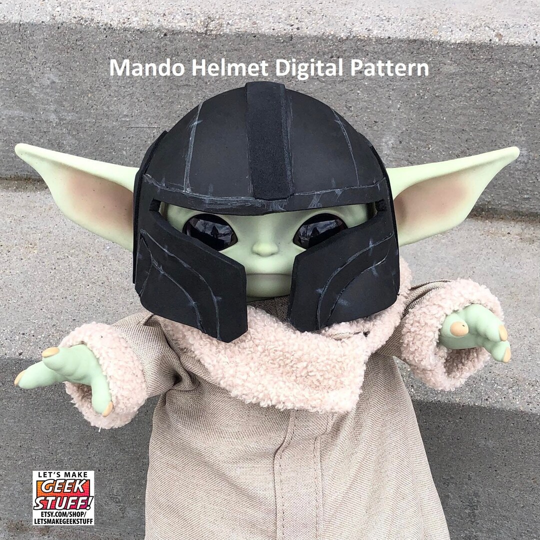 Digital Pattern: Baby Yoda Grogu Foam Mando Helmet With Tutorial Video ...
