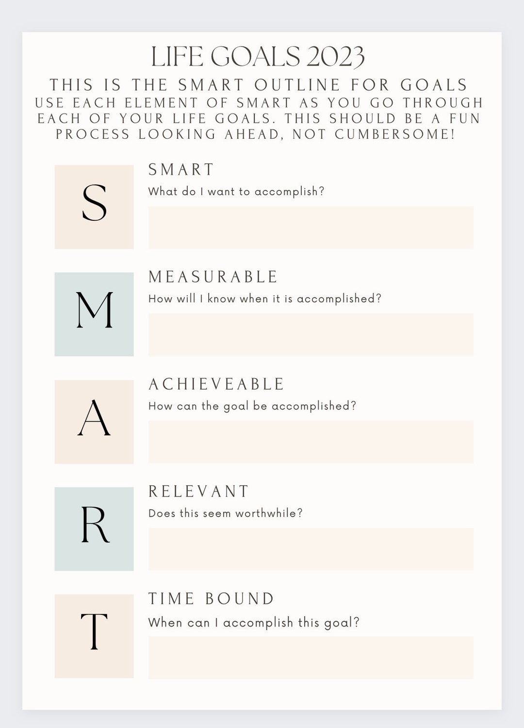 2023 Goal Setting - Etsy