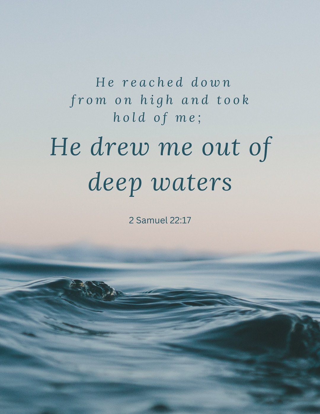 He Drew Me Out - Etsy