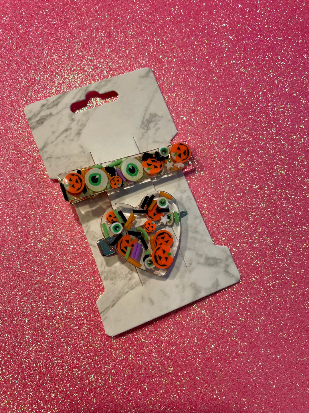 Spooky Halloween Theme Resin Hair Clips - Etsy