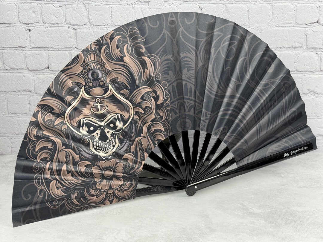 Pirate Jolly Roger Large Clack Fan Designed by Tara Vojta, Manufactured ...