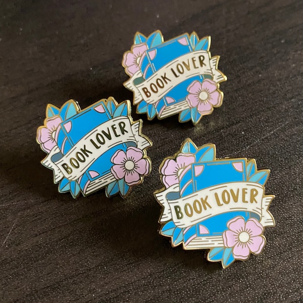 Book Enamel Pins - Etsy