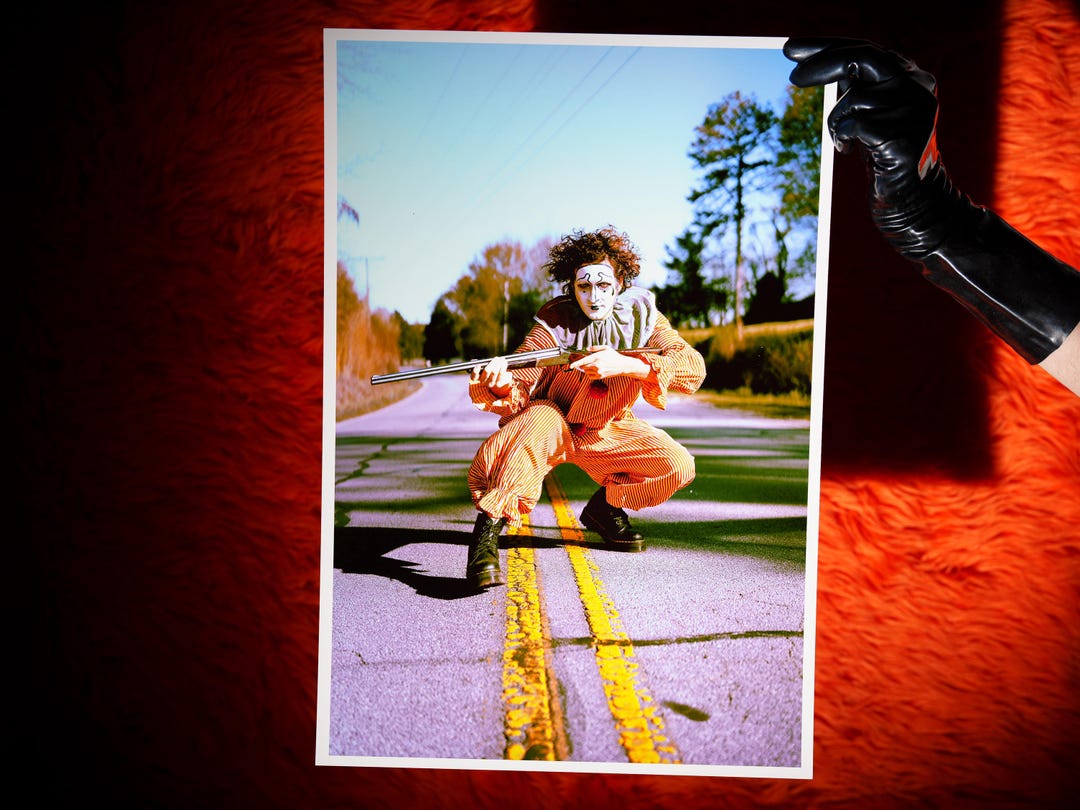 Creepy Country Clown With Rifle Fineart Print Vintage Look - Etsy