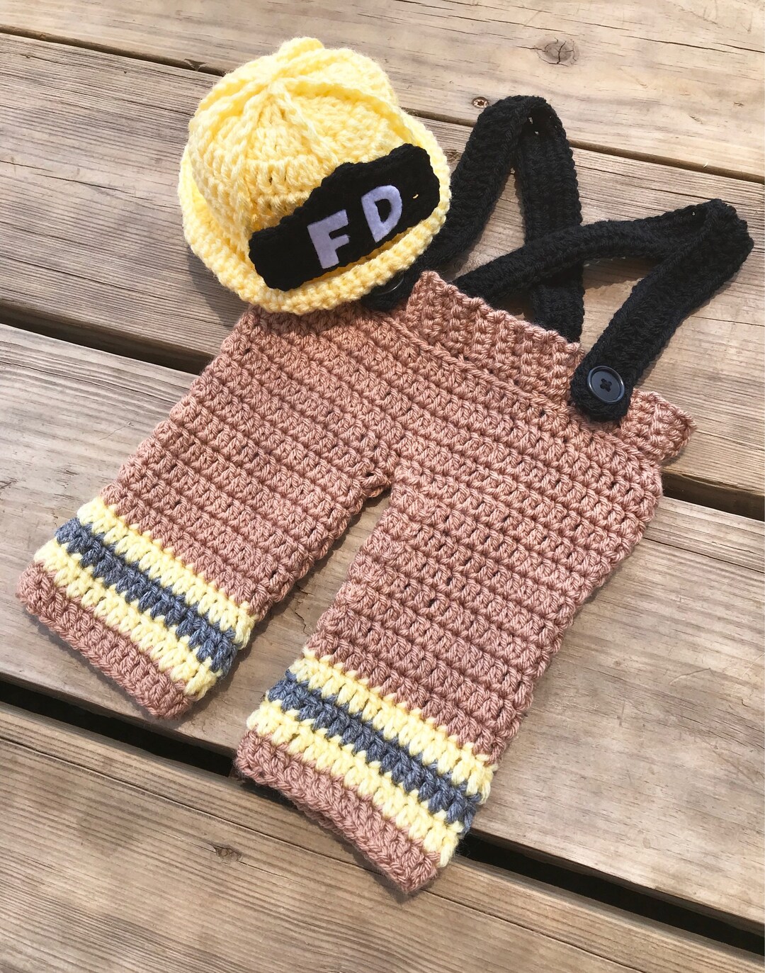 Fireman Outfit, Fireman Overalls, Fireman Hat, Newborn Fireman Photo ...