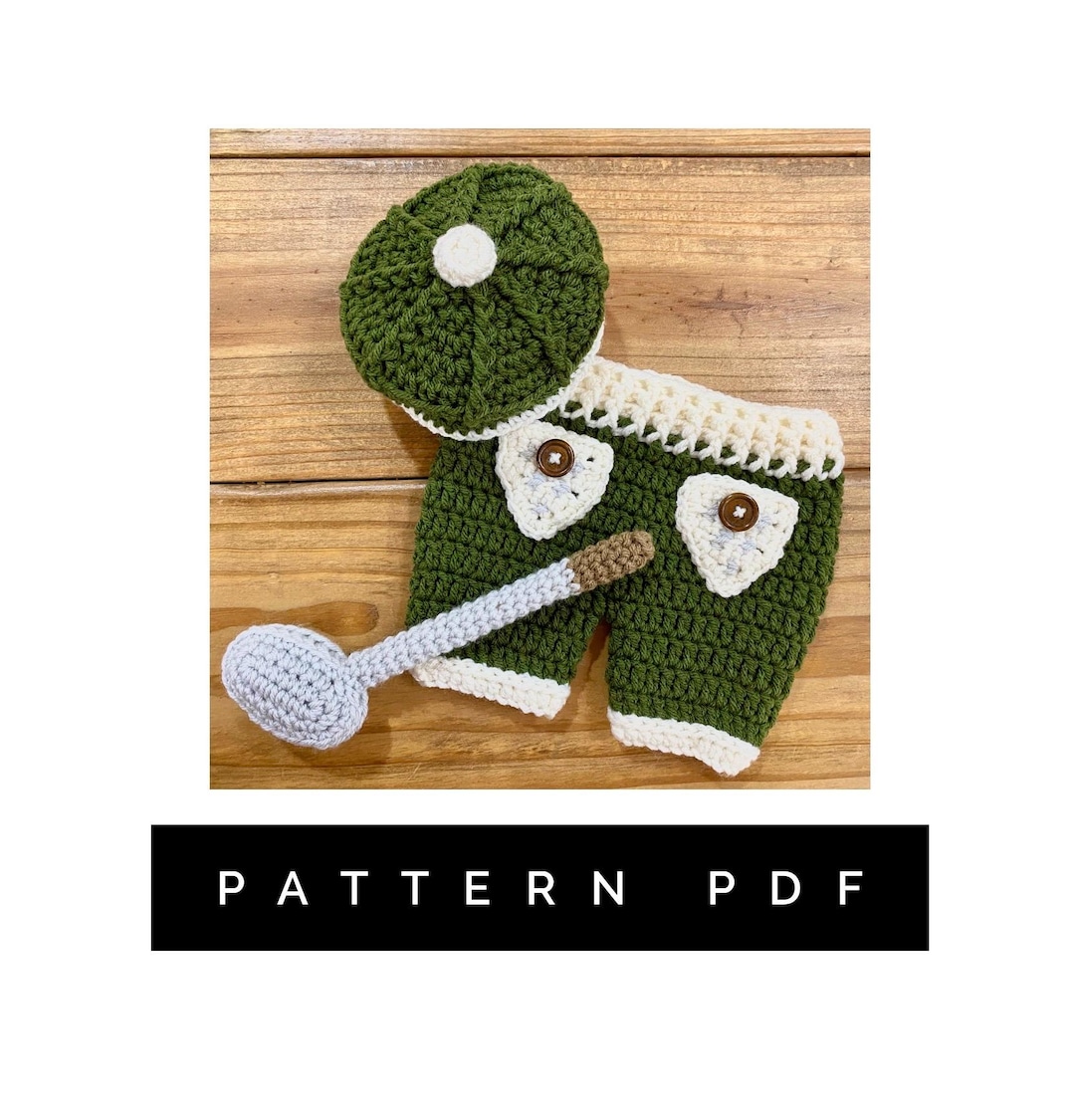 Crochet PATTERN, Golf Outfit, Baby Golfer Outfit, Golf Driver Cap and ...
