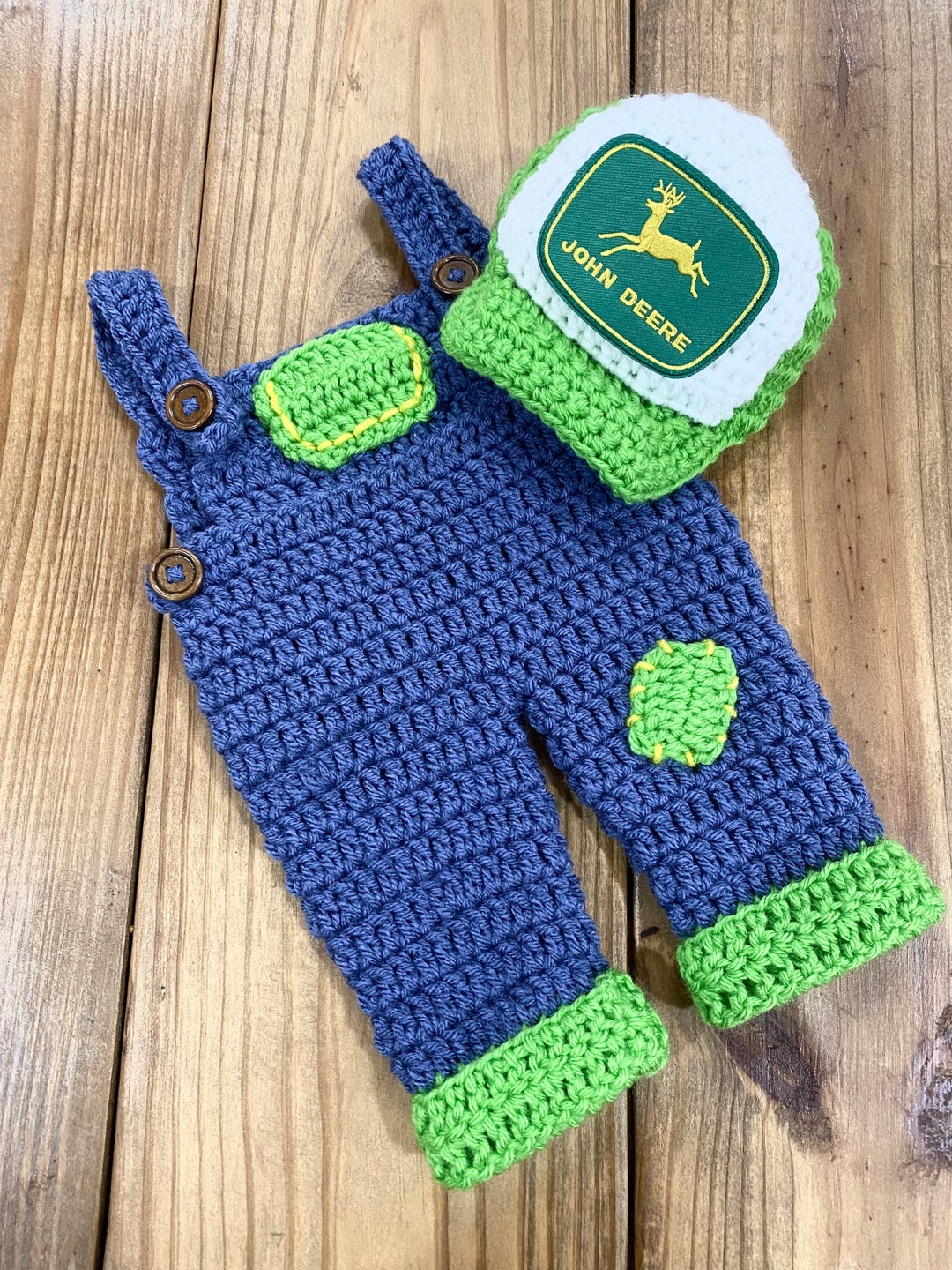 Farmer Outfit, Newborn Overalls, Tractor Outfit, Overalls and Cap ...