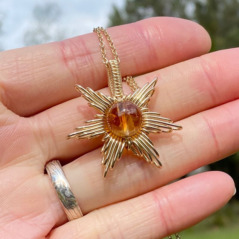 Sun Pendant - Etsy