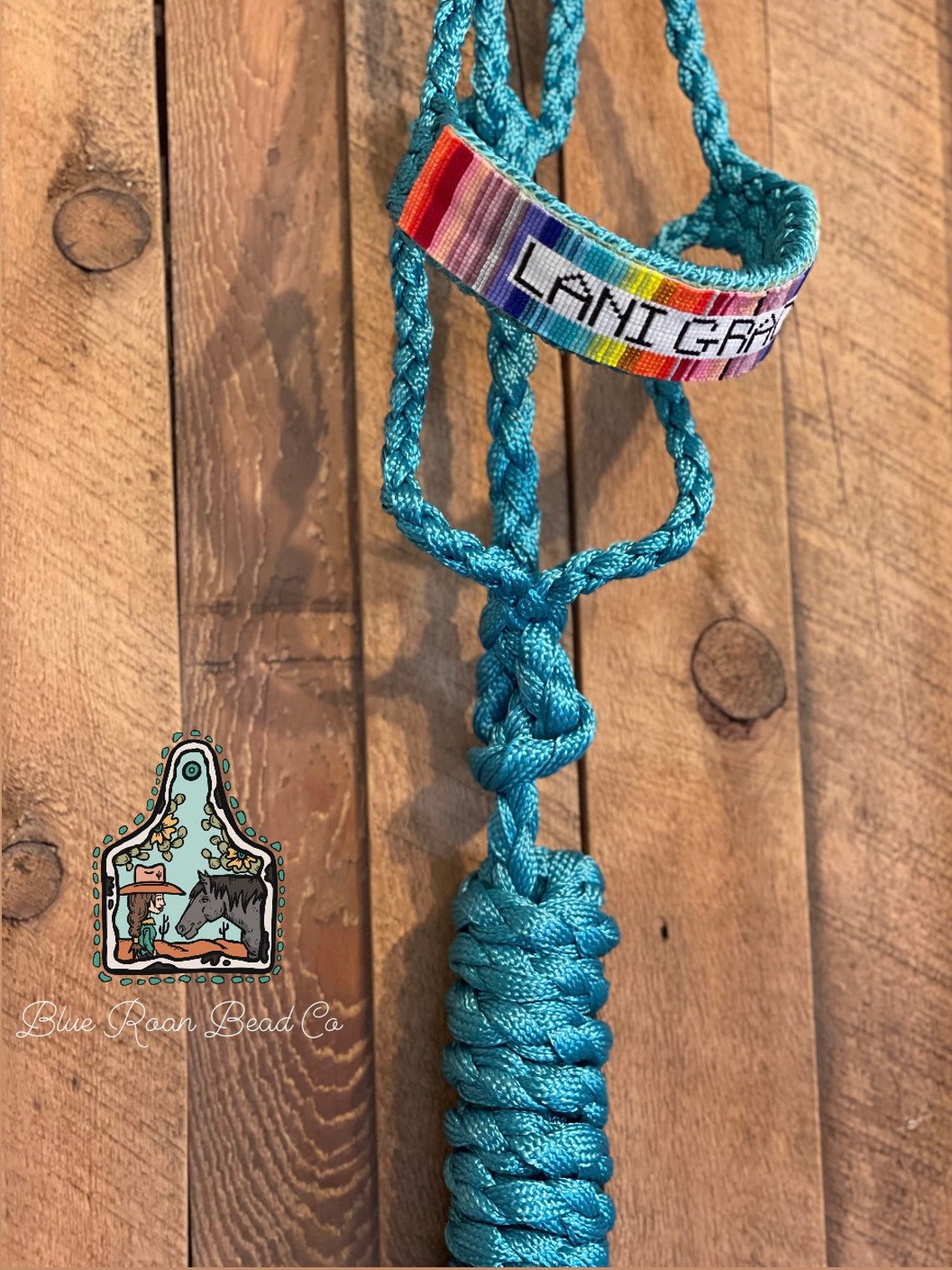 CUSTOM Beaded Mule Tape Halter - Etsy