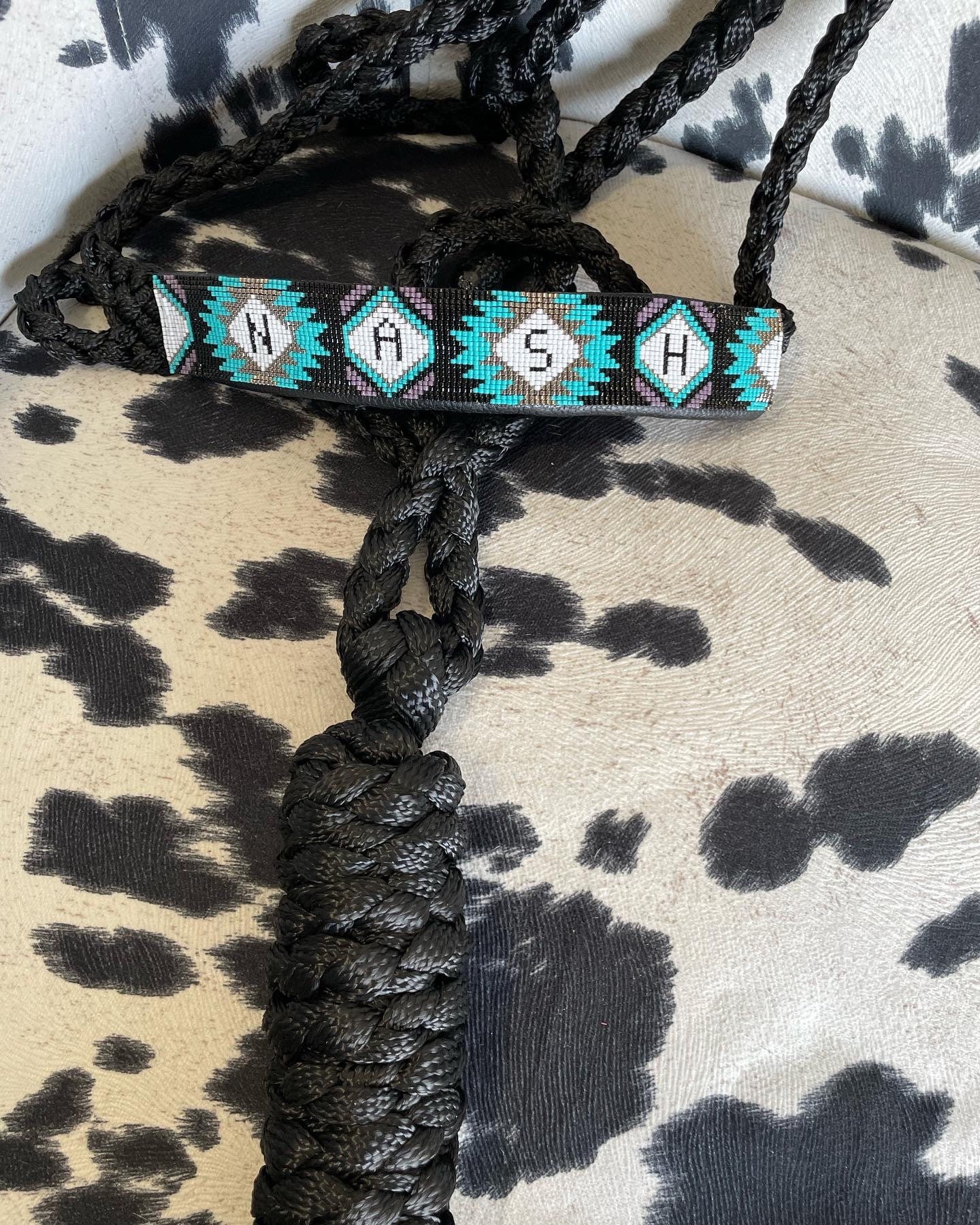 CUSTOM** Beaded Mule Tape Halter - Etsy