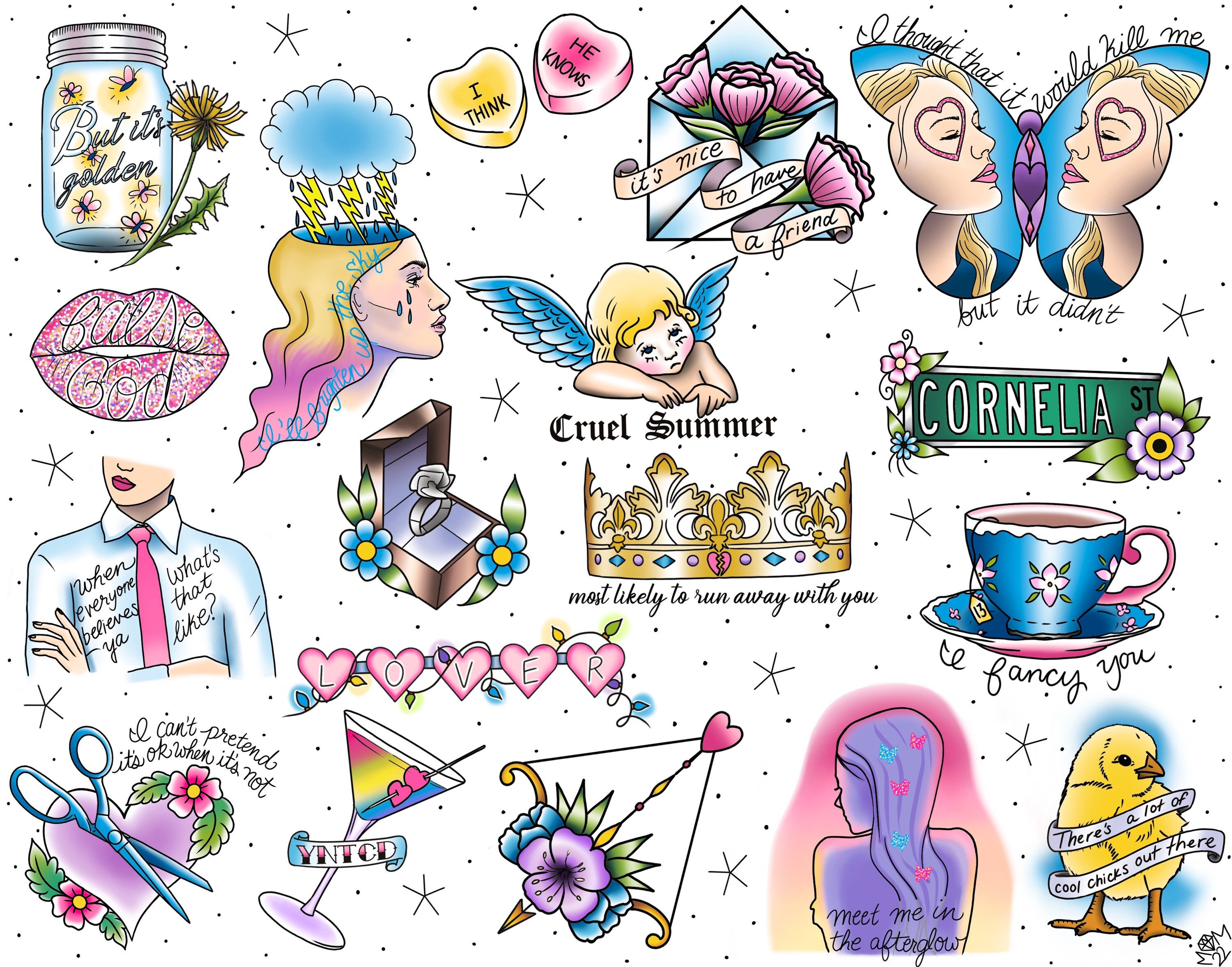 Lover Taylor Swift Flash Sheet - Etsy