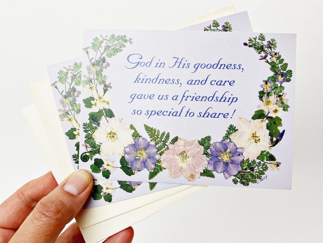 Vintage Dayspring Friendship Note Cards, Set of 2 - God in His Goodness ...