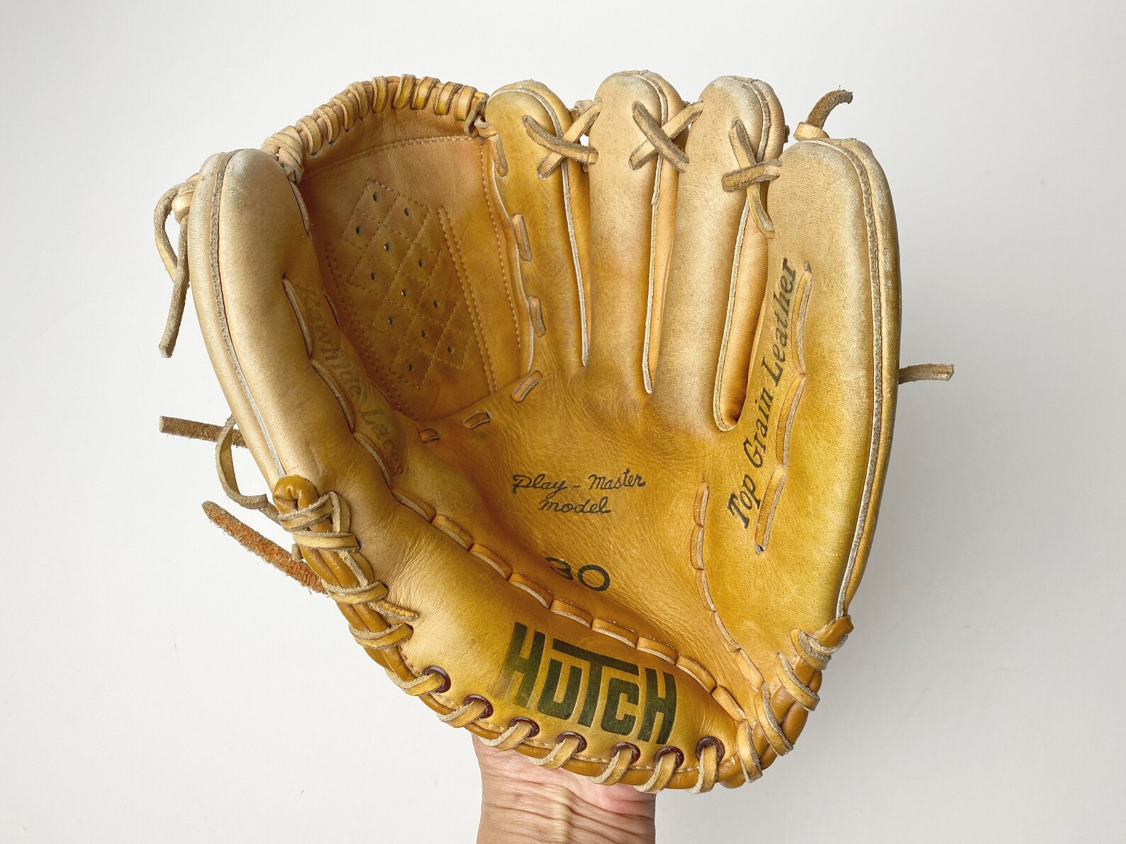 Vintage Hutch Baseball Glove - Play Master 30 - Left Handed - Top Grain ...
