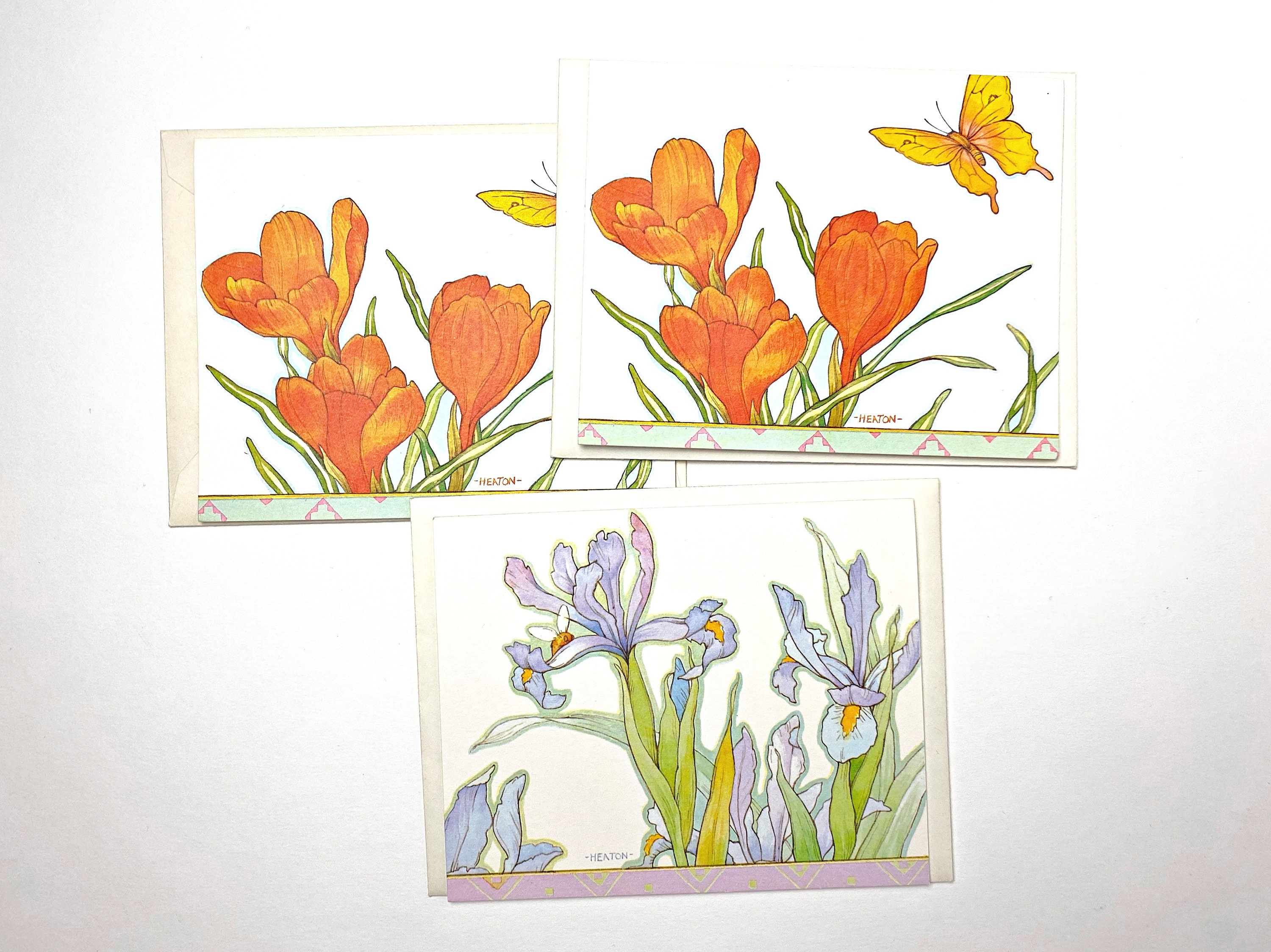 Vintage Current Inc Blank Notecards 1982 3 Notecards 3 - Etsy