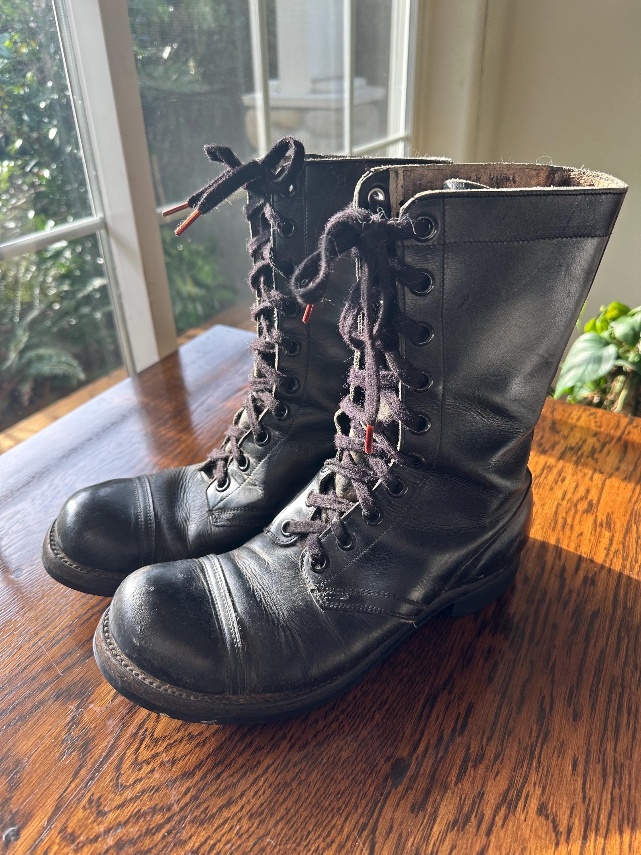 Vintage 1950's US Army Cap Toe Leather Combat Boots | Size 8R - Etsy