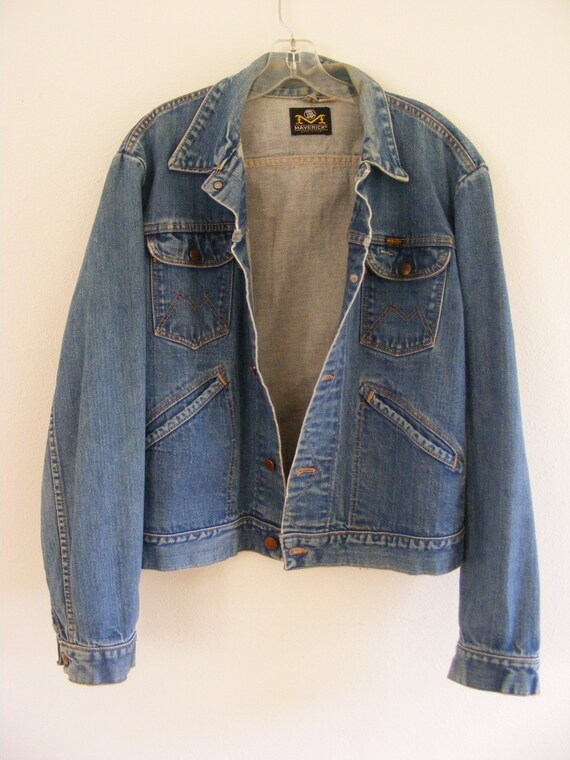 Vintage 1960s 60s Maverick Blue Bell Denim Jacket | M… - Gem