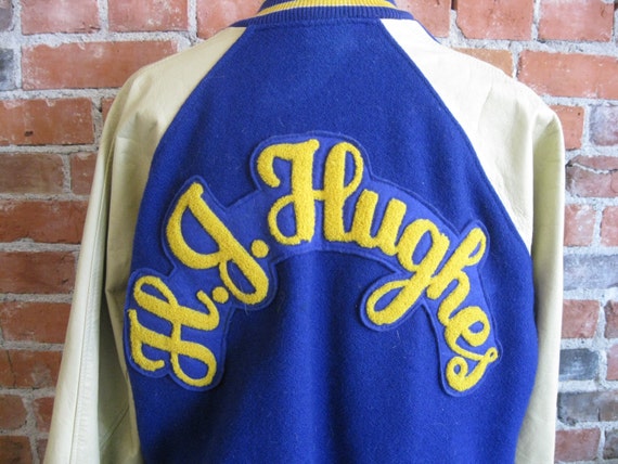 Vintage 90s Letterman Jacket / Varsity Jacket / Hanna… - Gem