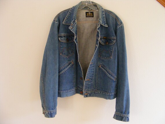 Vintage 1960s 60s Maverick Blue Bell Denim Jacket | M… - Gem