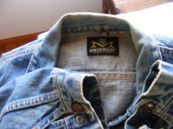 Vintage 1960s 60s Maverick Blue Bell Denim Jacket | M… - Gem