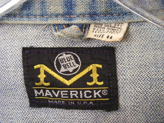 Vintage 1960s 60s Maverick Blue Bell Denim Jacket | M… - Gem