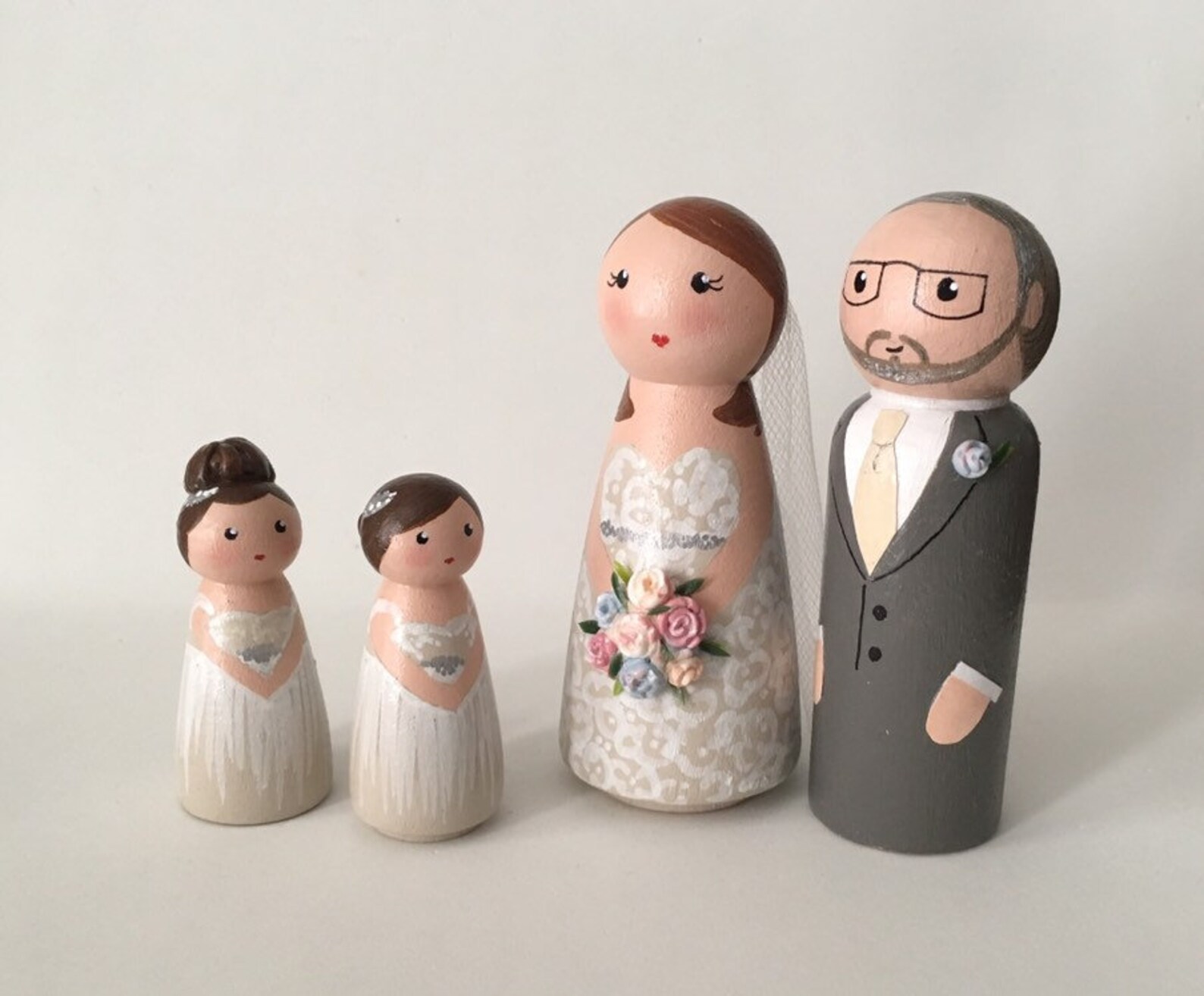 Wedding Cake Topper With Child//ring Bearerflower Girl Son - Etsy