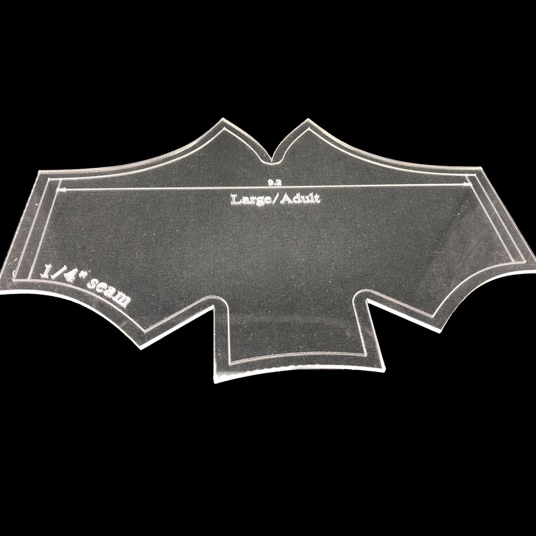 Batwing Face Covering/mask UK Made Acrylic Template - Etsy