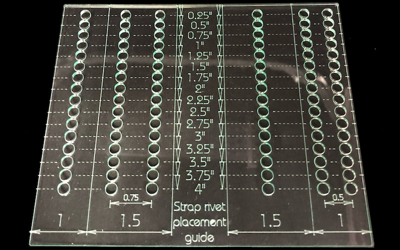 Acrylic Rivet Placement Template up to 4" - Etsy