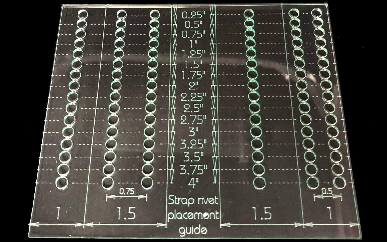 Acrylic Rivet Placement Template up to 4" - Etsy