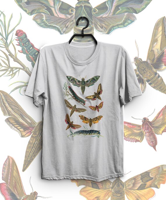 Vintage Moths and Caterpillars Insect Shirt - Etsy