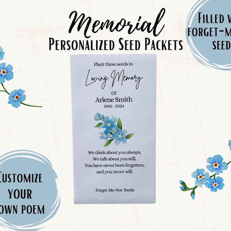 Memorial Seed Packet - Etsy