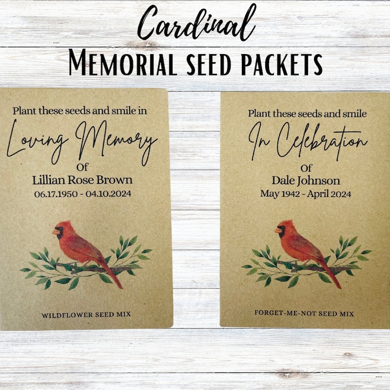 Bird Seed Memorial Packets - Etsy